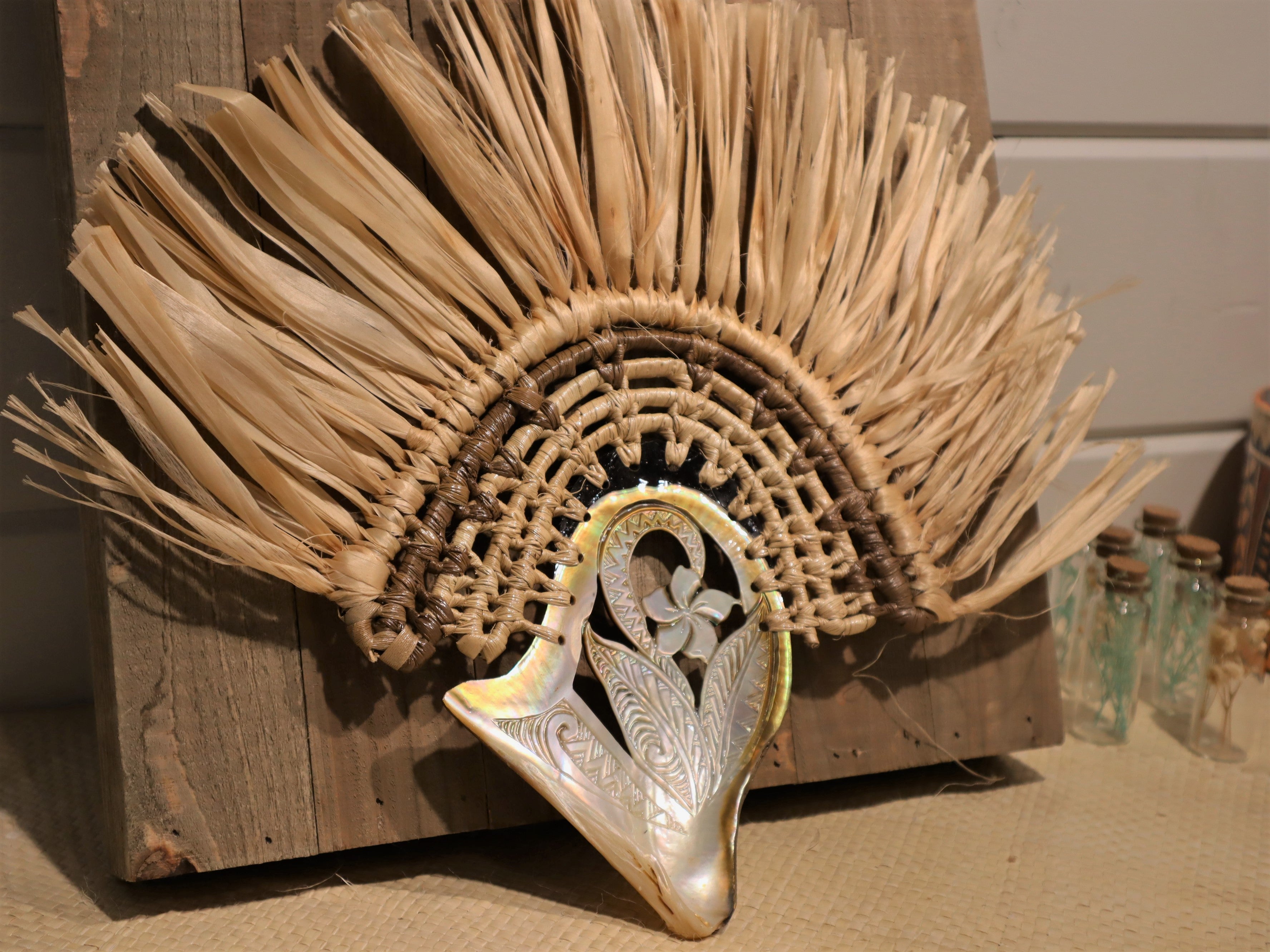 Traditional Tongan Art Carved Flower on Mother of Pearl Shell – Koloa ...