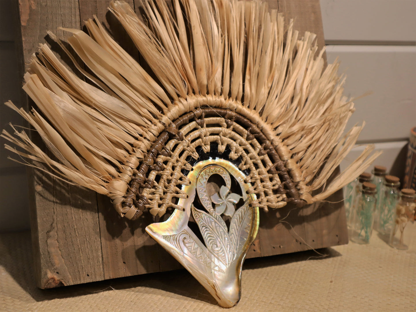 Traditional Tongan Art Carved Flower on Mother of Pearl Shell – Koloa ...